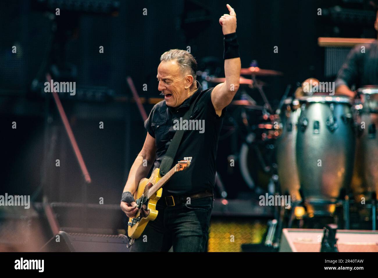 AMSTERDAM - Bruce Springsteen performs with The E Street Band in the ...