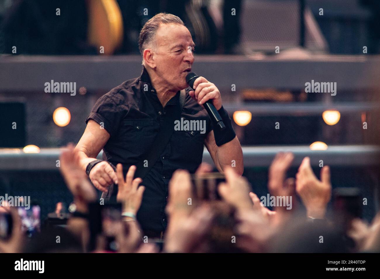 AMSTERDAM - Bruce Springsteen performs with The E Street Band in the ...
