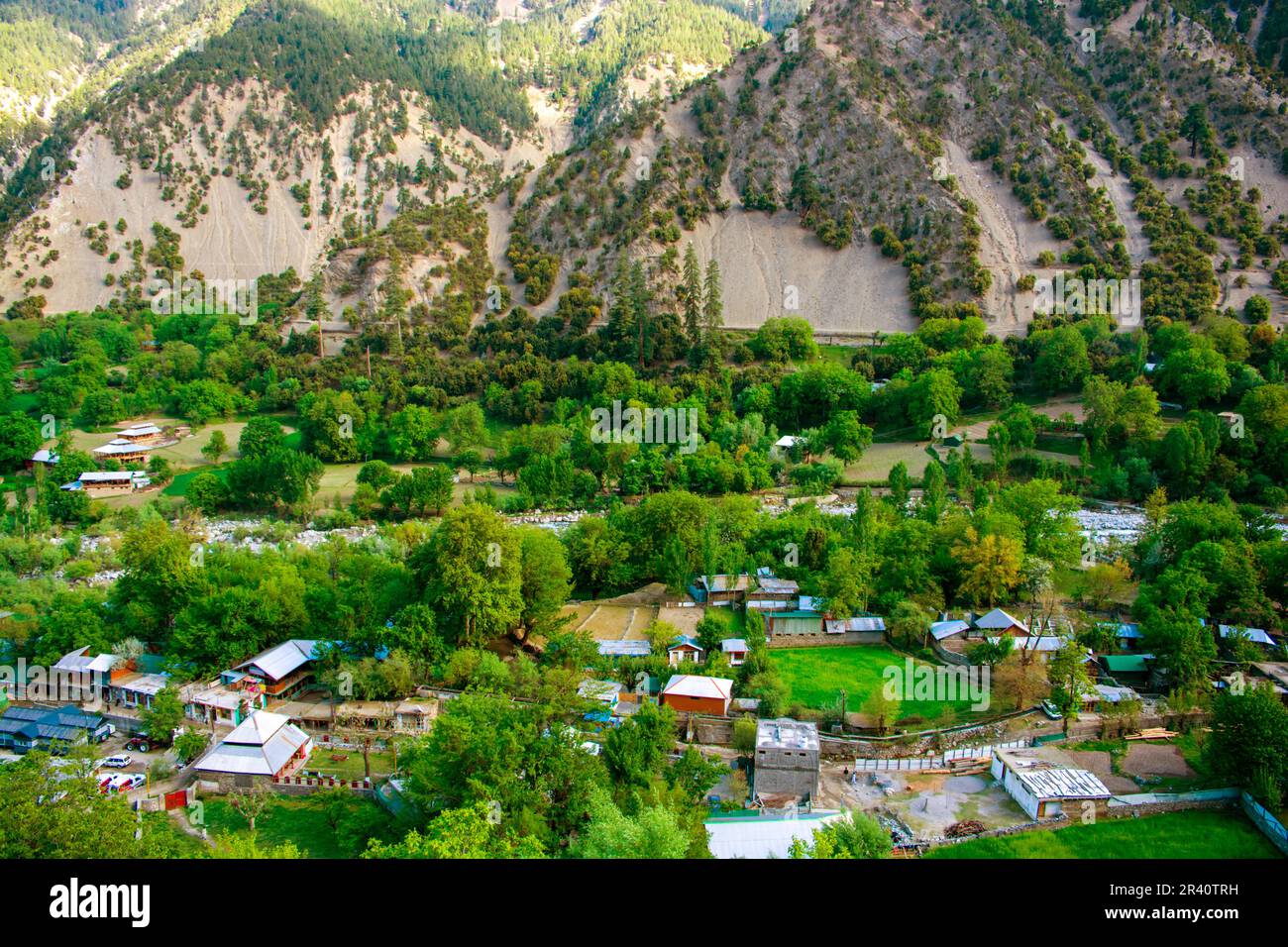 Fascinating Kalasha tribe village in the Hindu kush mountains range ...