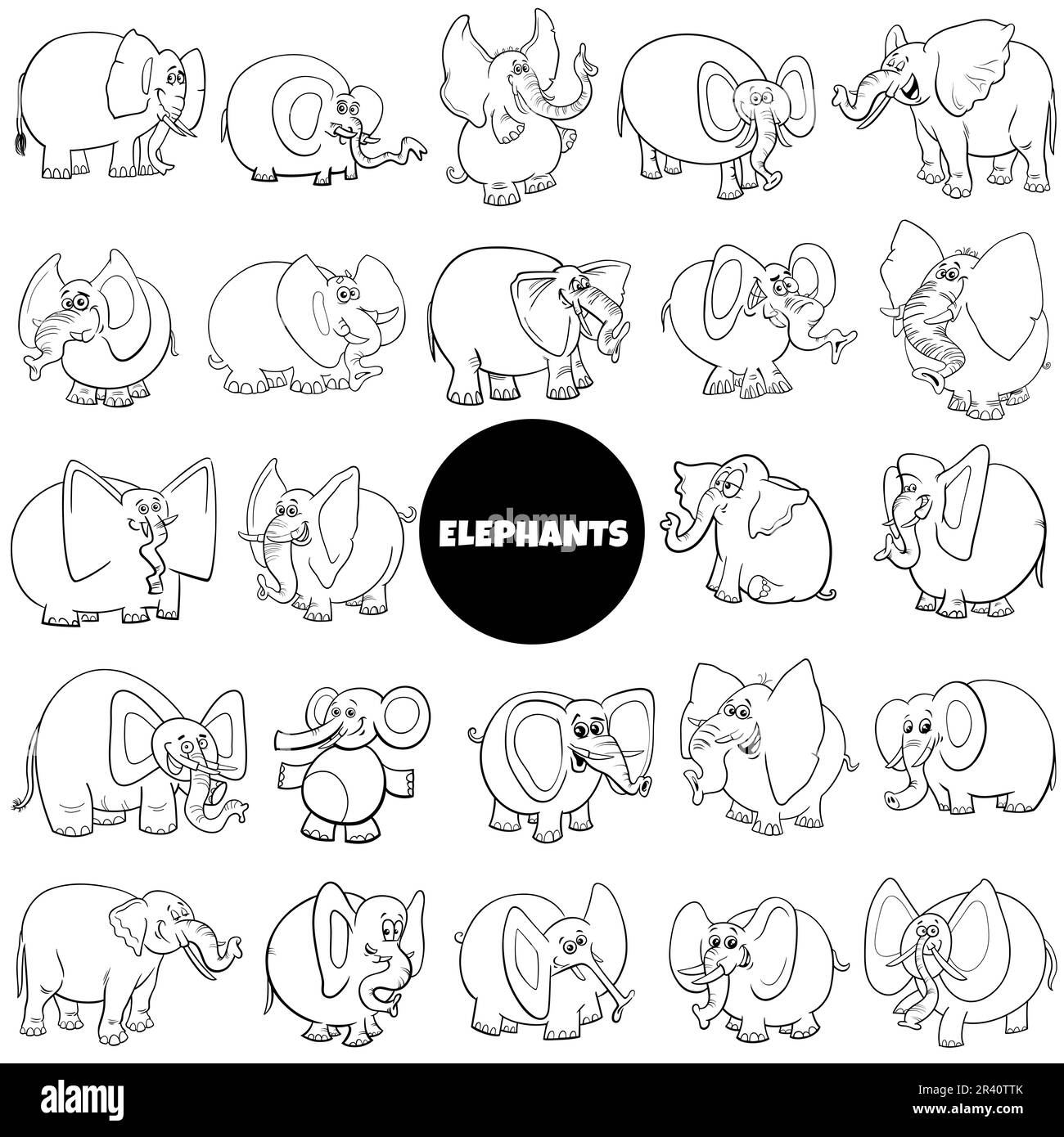 Set coloring page Cut Out Stock Images & Pictures - Alamy