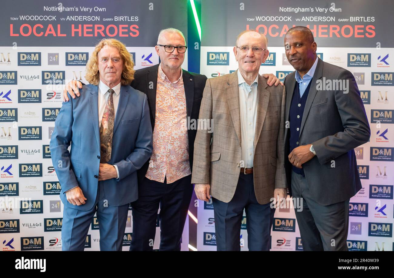 (from left to right) Tony Woodcock, Garry Birtles, Ian Bowyer, Viv ...