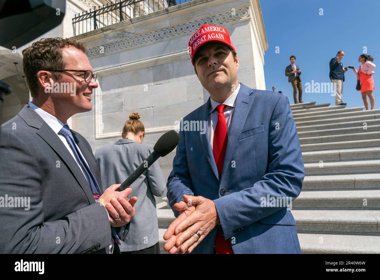 Wearing a "Make America Great Again" hat, Rep. Matt Gaetz, R-Fla ...
