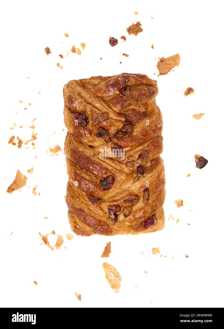 Rectangular pastry made from puff pastry with maple syrup and pecan ...