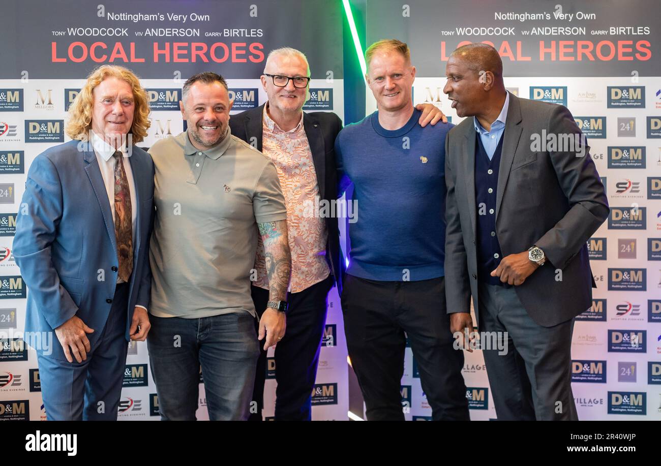 Tony Woodcock, Andy Reid, Gary Birtles, Alan Tate and Viv Anderson ...