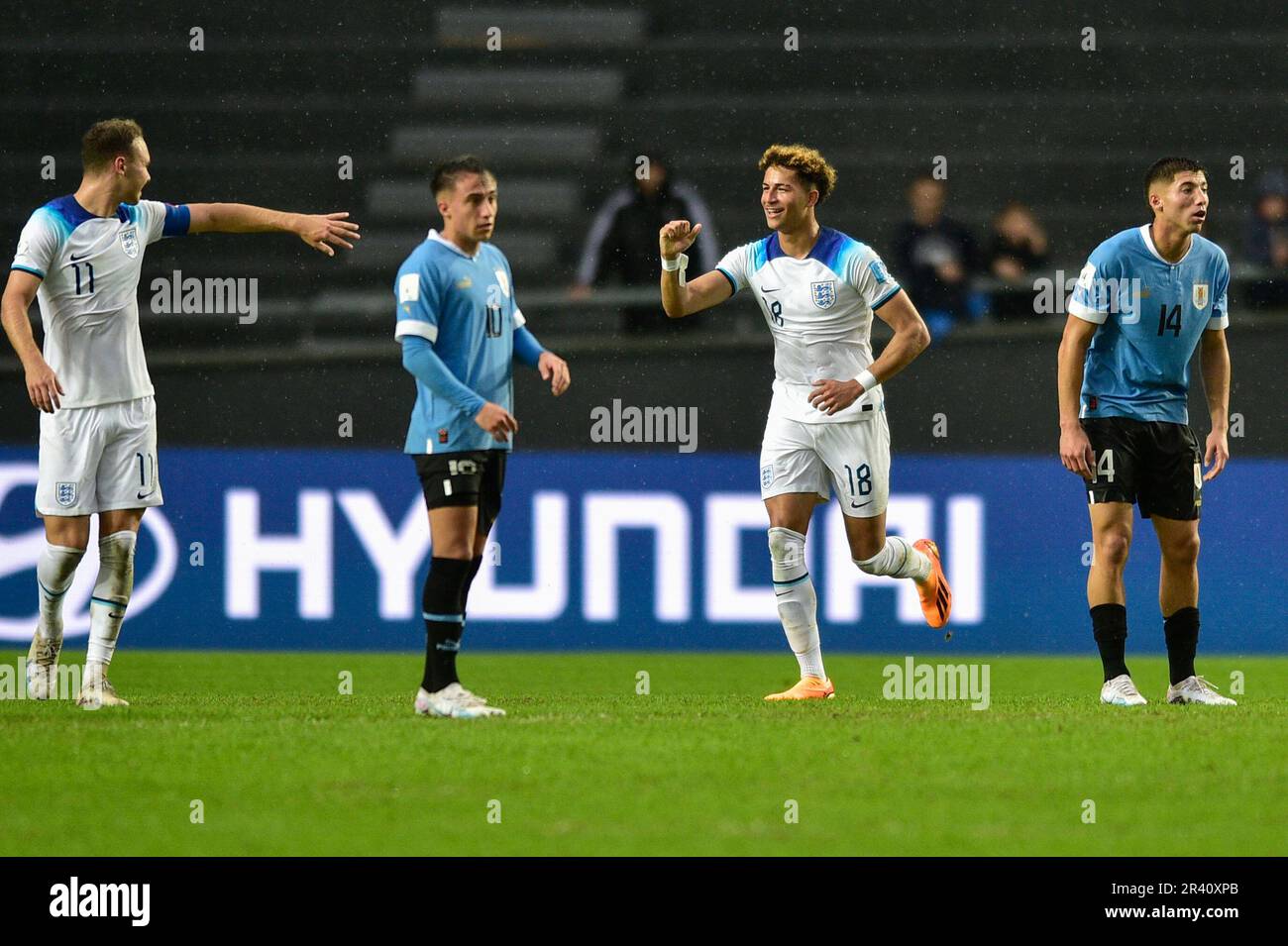 England's Mateo Joseph, second from right, and Harvey Vale, left ...