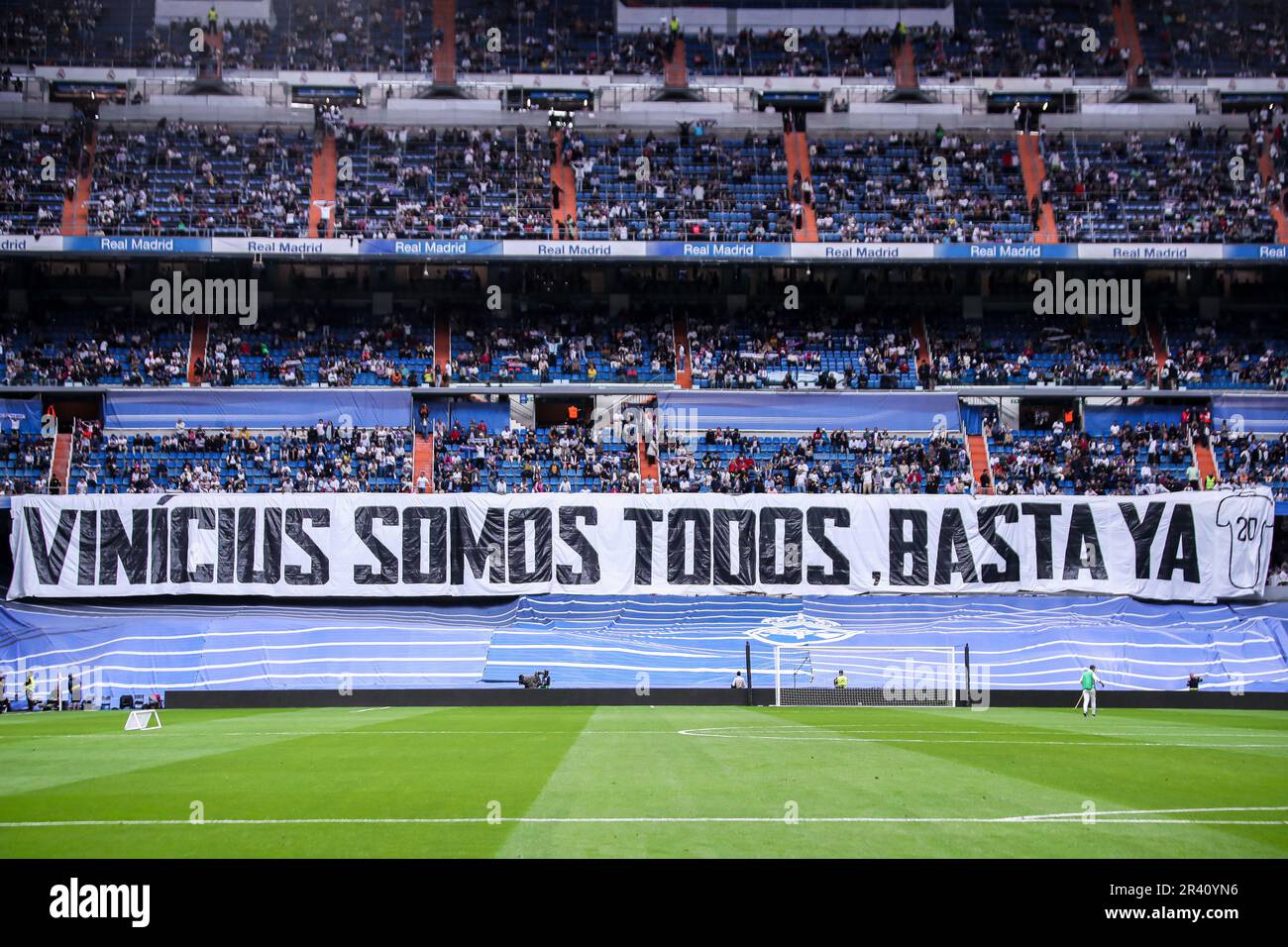 Real Madrid fans display banner in support of Real Madrid player ...