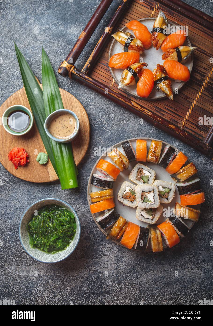 Top view fusion food hi-res stock photography and images - Alamy