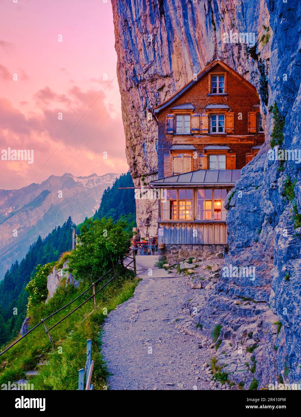 Berggasthaus aescher in den appenzeller alpen hi-res stock photography ...
