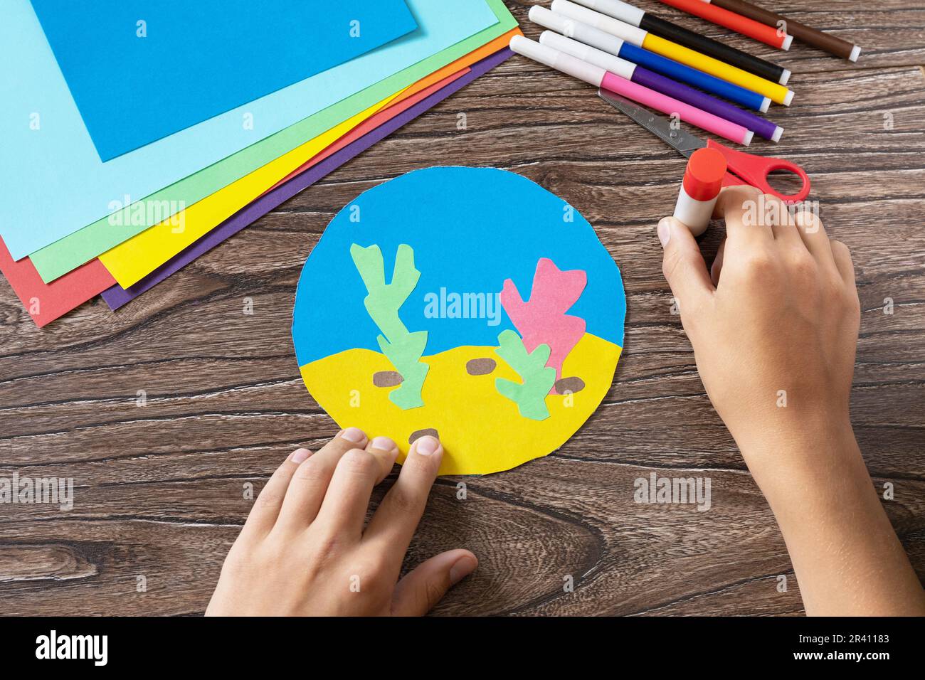 Instructions step 4. Summer card sea with volume fish. Handmade ...