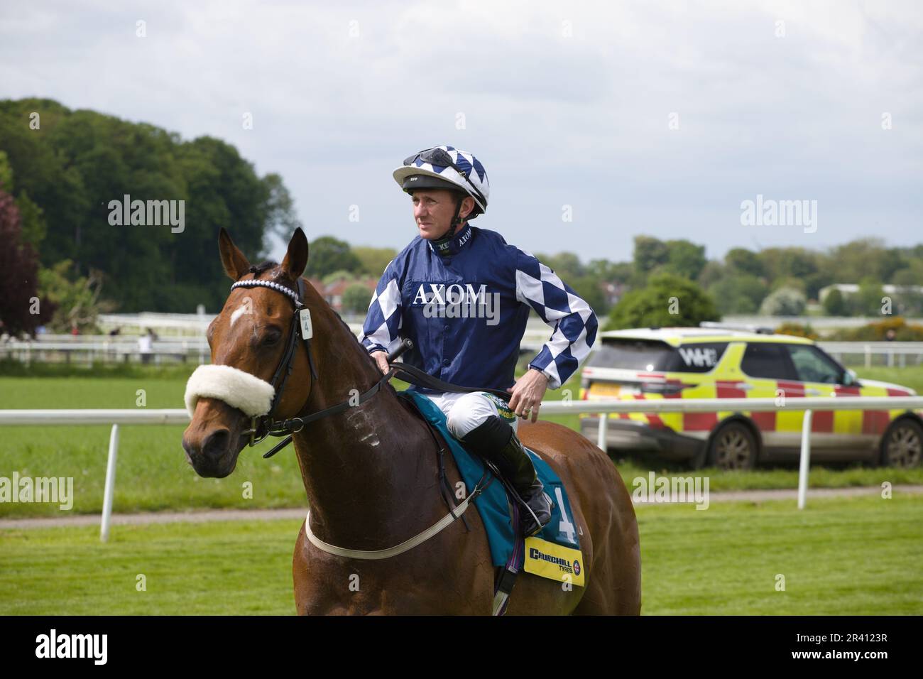 Jockey Paul Hanagan on Makanah at York Races Stock Photo - Alamy