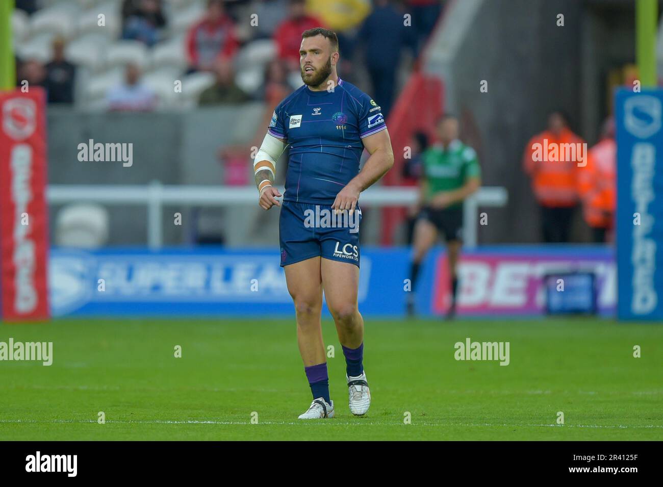 Kaide Ellis #15 of Wigan Warriors during the Betfred Super League round ...