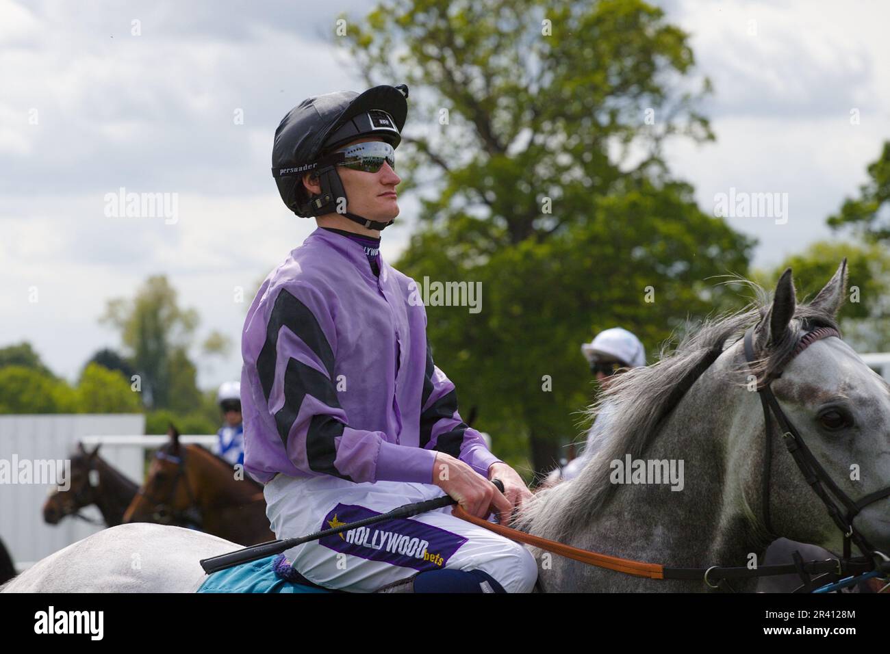 Jockey Daniel Muscutt on First Folio at York Races Stock Photo - Alamy