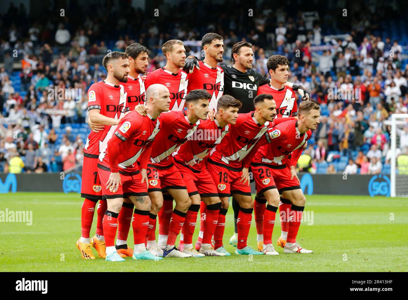 Madrid, Spain. 24th May, 2023. Rayo Vallecano team group line-up (Rayo ...