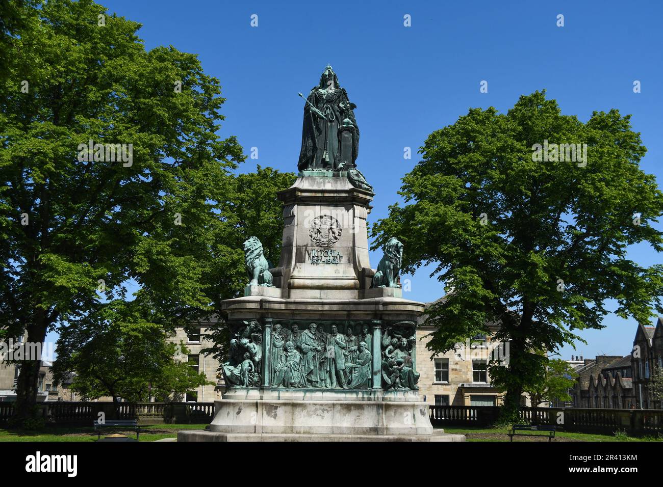 Dalton Square, Queen Victoria memorial, Lancaster Stock Photo - Alamy