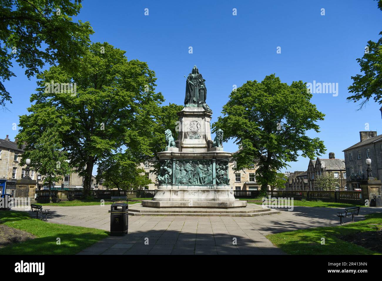 Dalton Square, Queen Victoria memorial, Lancaster Stock Photo - Alamy