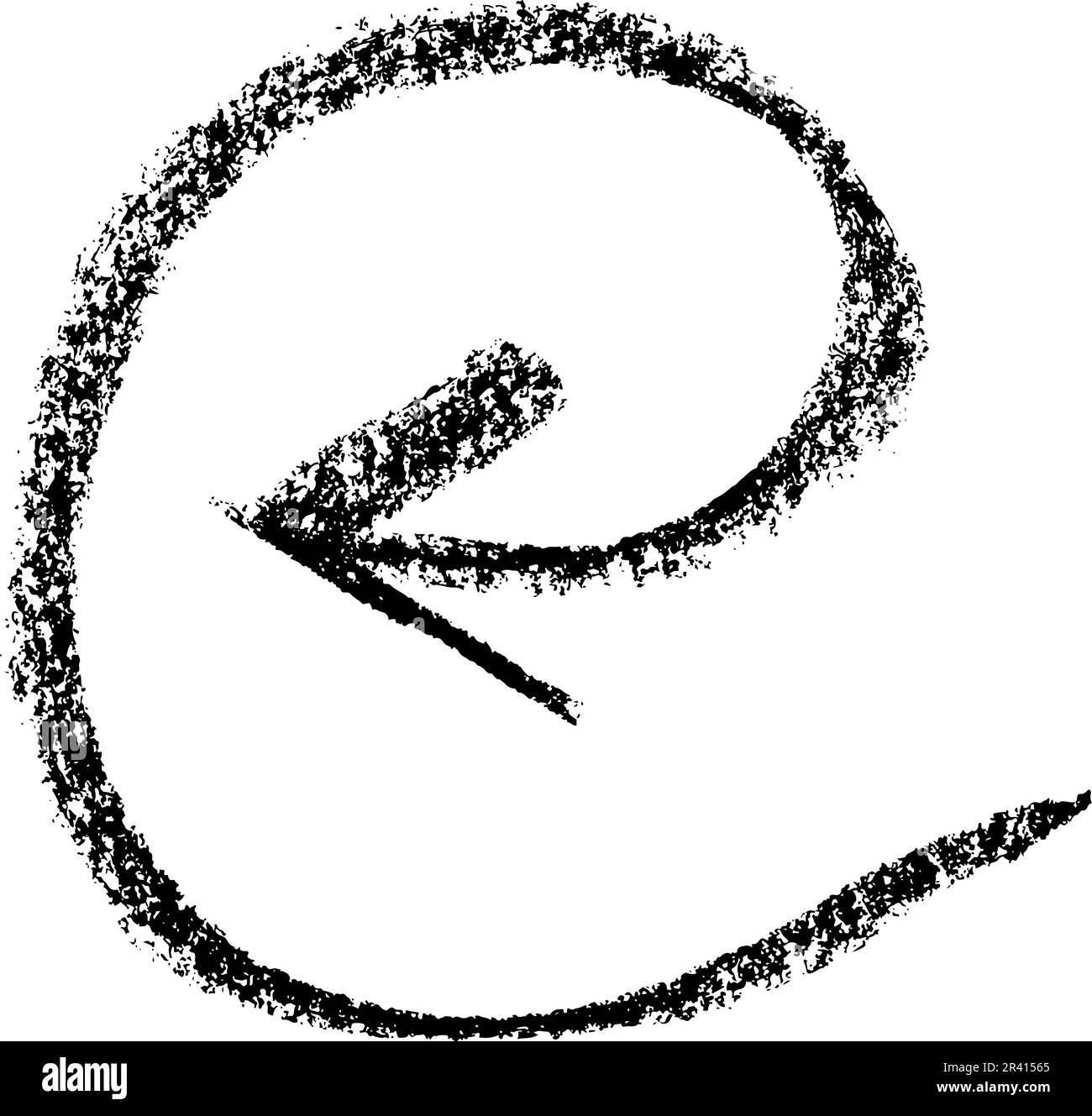 Chalk Texture Round Arrow Sign Stock Vector Image & Art - Alamy