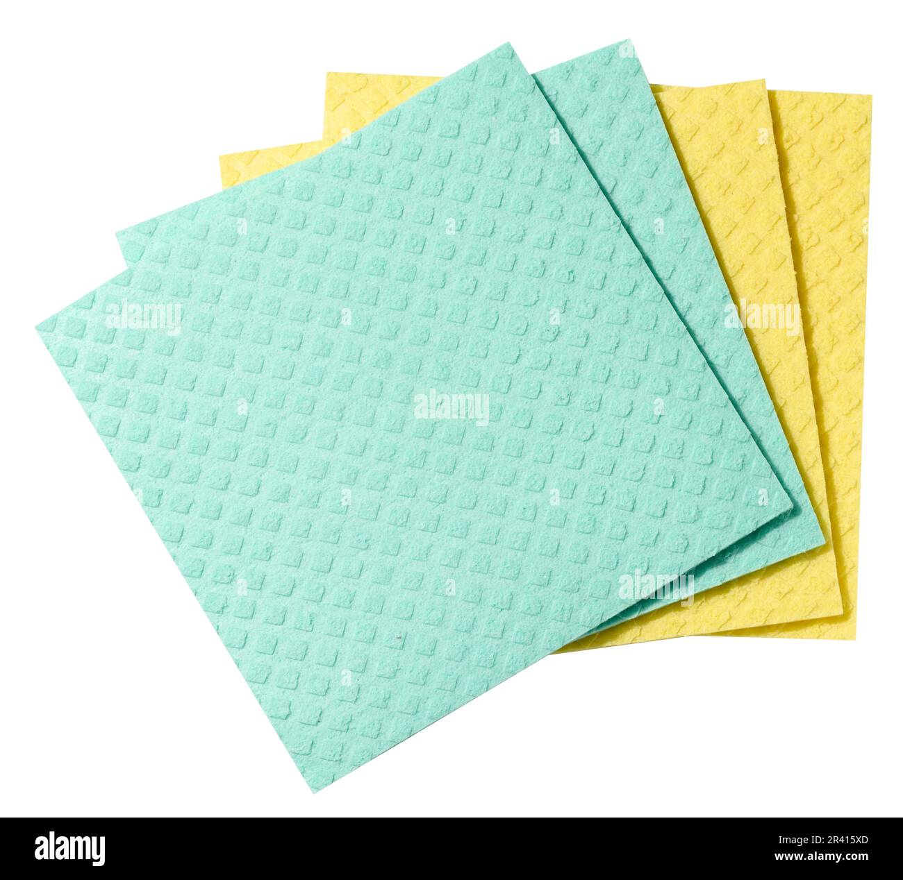Square sponges for the kitchen and home on a white isolated background ...