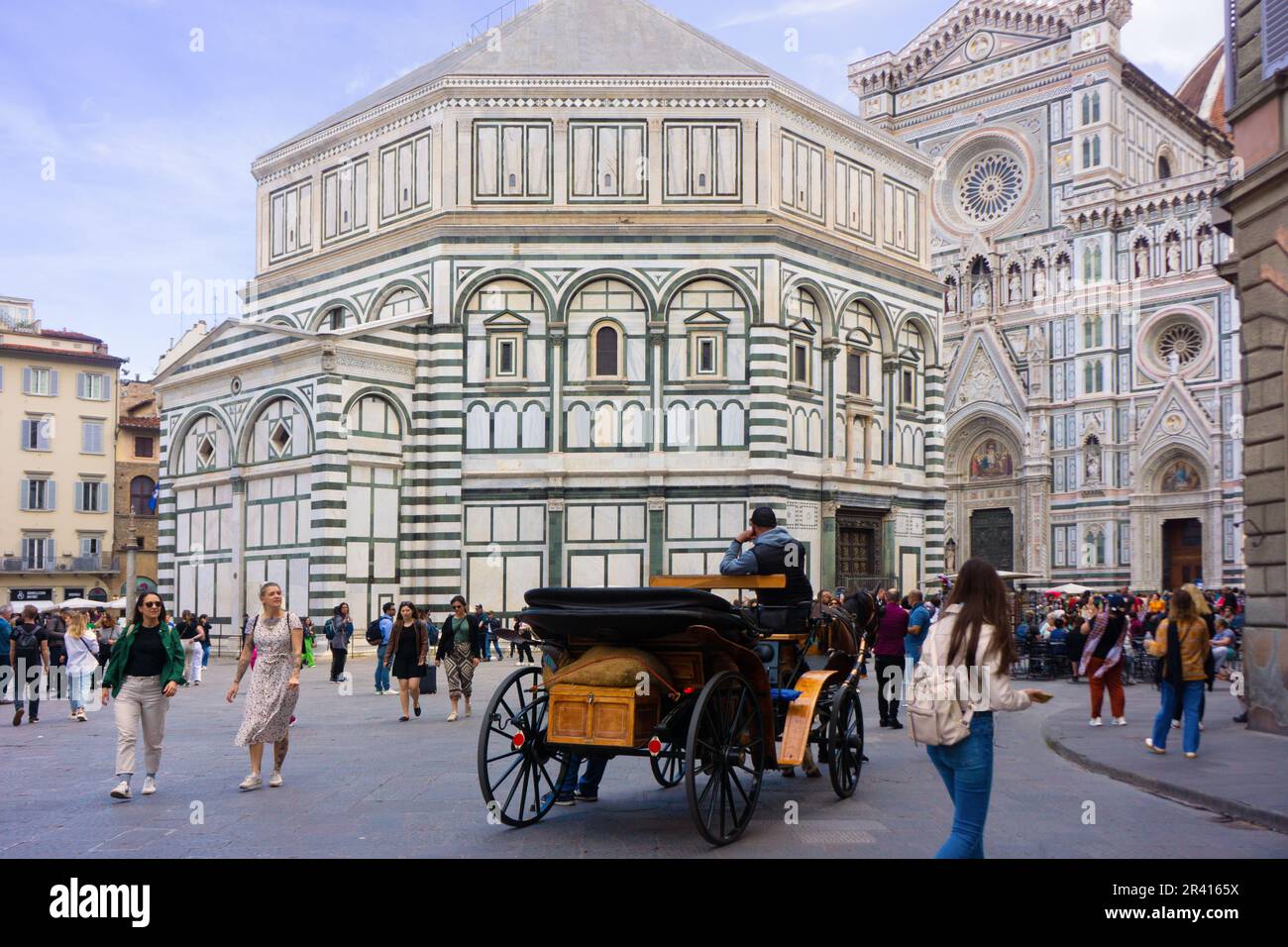 The Baptistry complex & Duomo in the background covered in polychrome ...