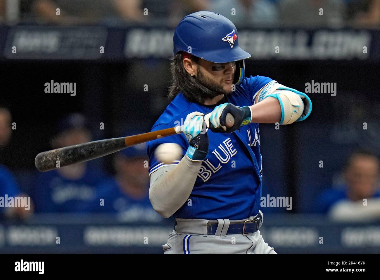 Toronto Blue Jays' Bo Bichette draws a walk from Tampa Bay Rays relief ...