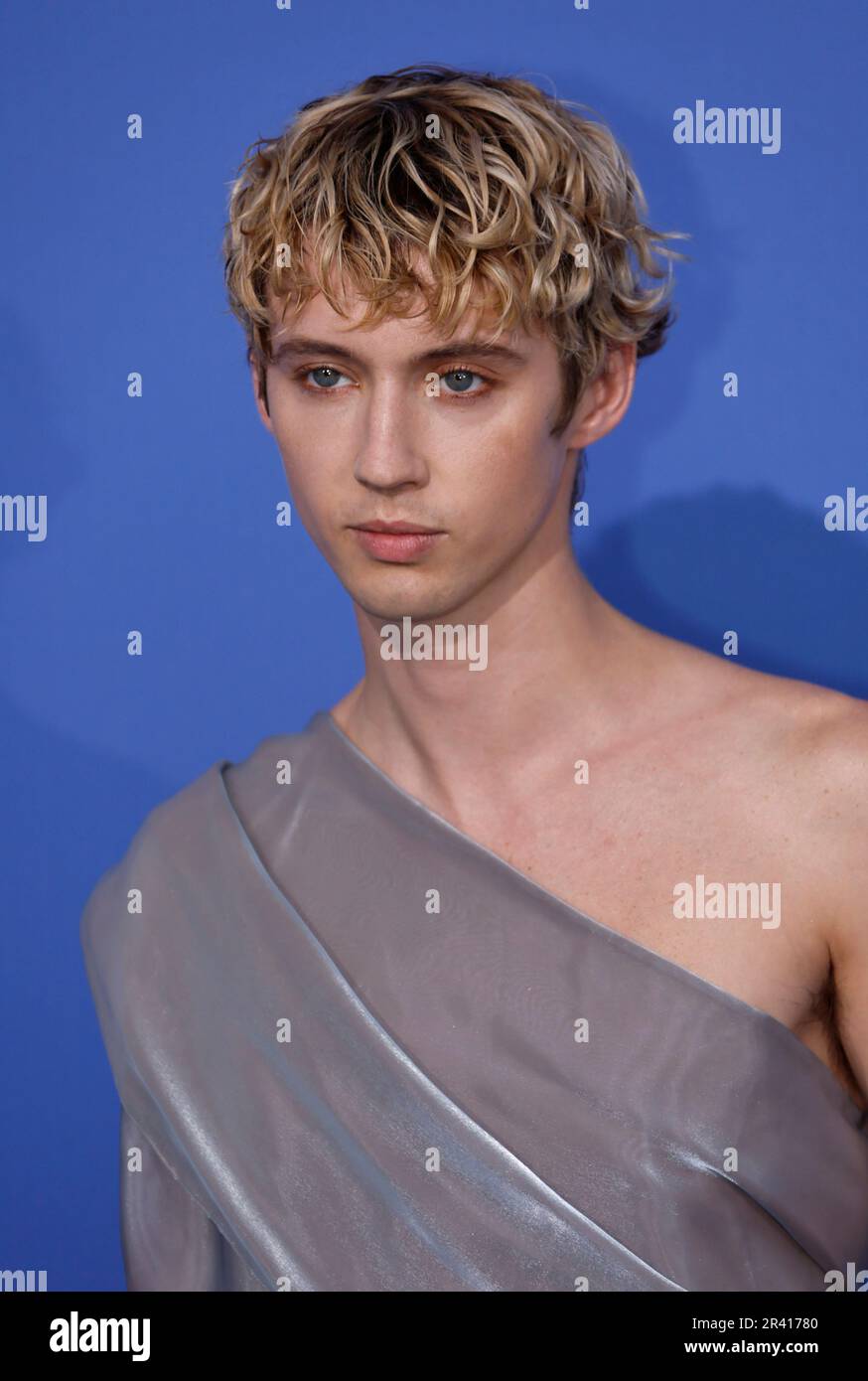 Troye Sivan poses for photographers upon arrival at the amfAR Cinema ...