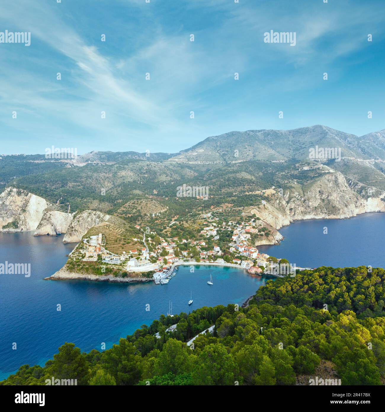 Summer view of Assos peninsula (Greece, Kefalonia Stock Photo - Alamy