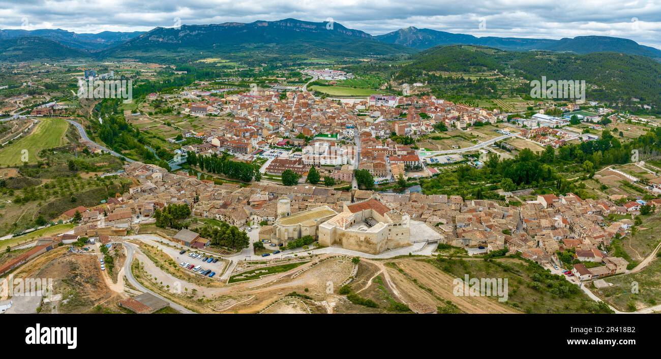 Aerial view valderrobres castle hi-res stock photography and images - Alamy