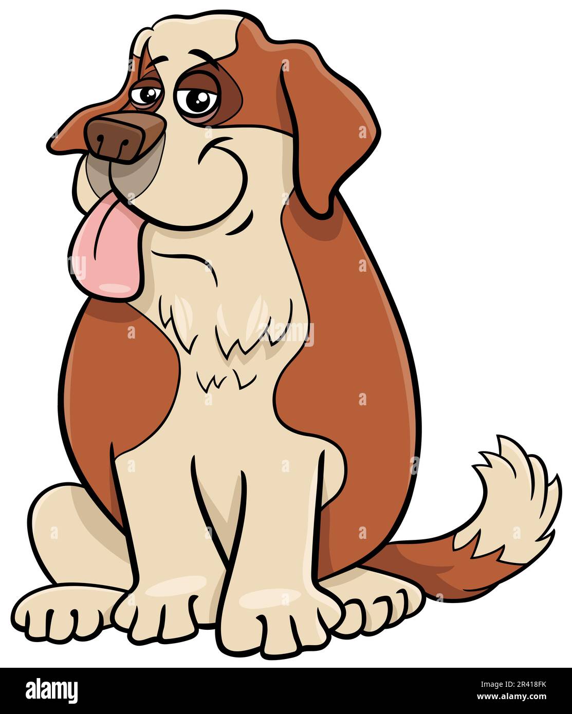 Cartoon Saint Bernard purebred dog animal character Stock Photo - Alamy