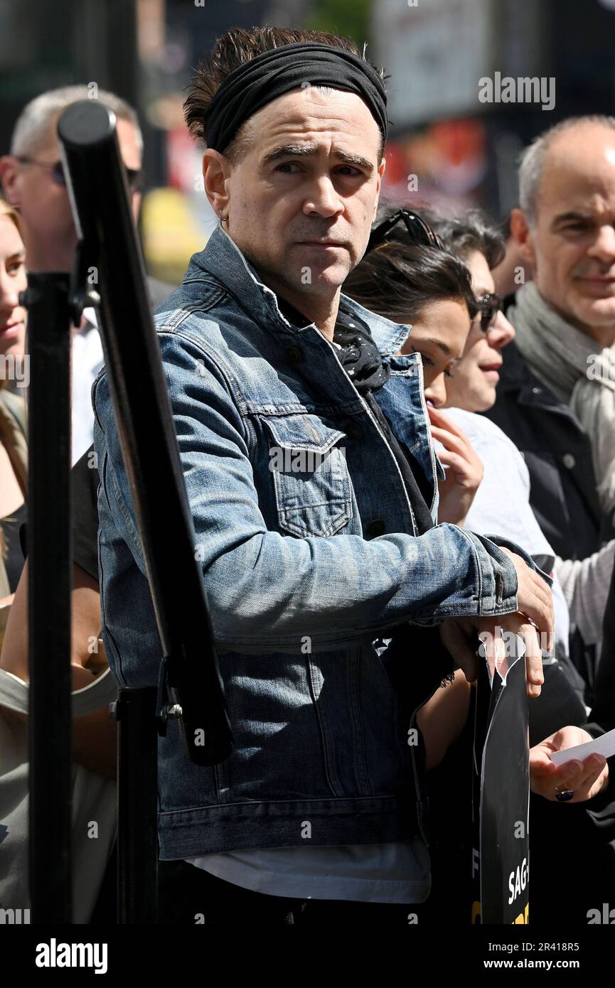New York, USA. 25th May, 2023. Actor Colin Farrell attends a rally by ...