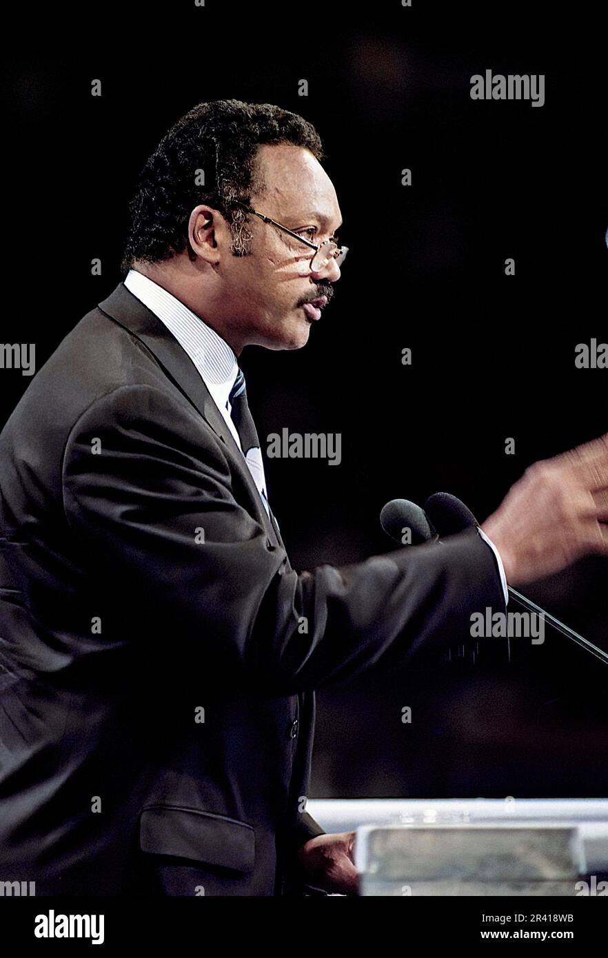 NEW YORK, NEW YORK - JULY 14, 1992 The Reverend Jesse Jackson delivers ...