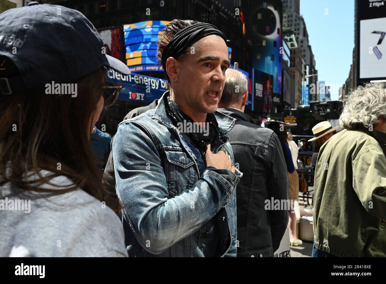 New York, USA. 25th May, 2023. Actor Colin Farrell attends a rally by ...