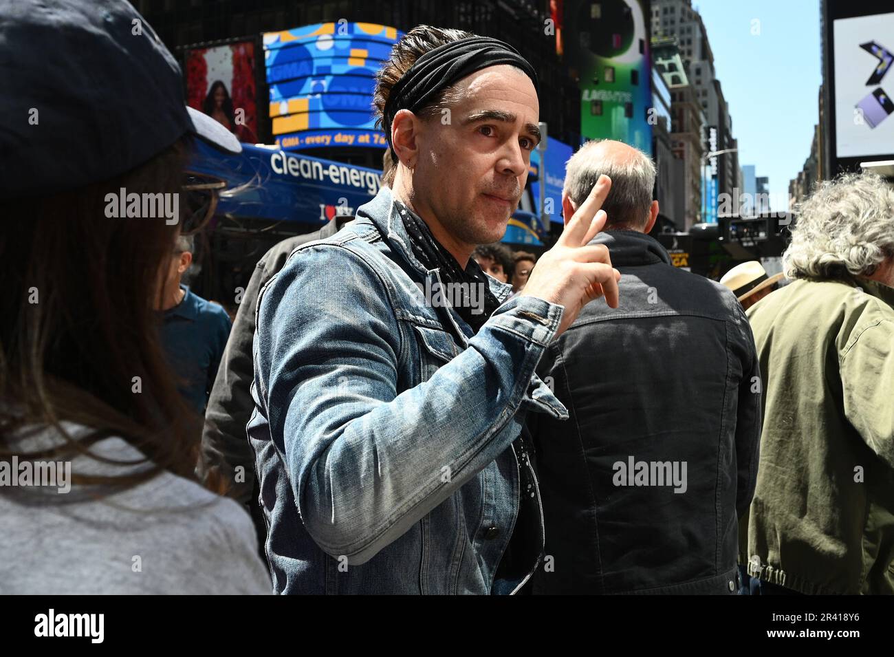 New York, USA. 25th May, 2023. Actor Colin Farrell attends a rally by ...