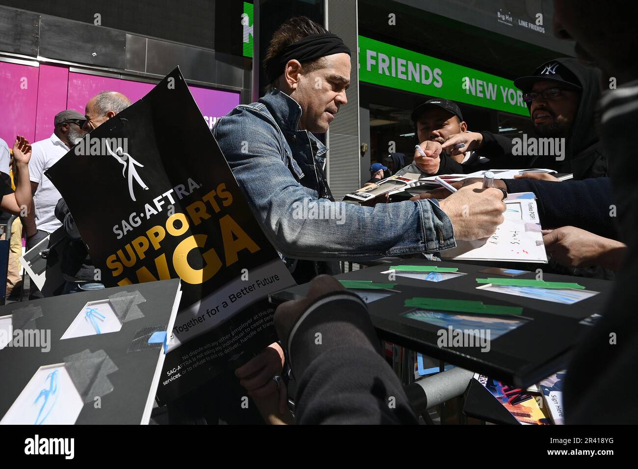 New York, USA. 25th May, 2023. Actor Colin Farrell attends a rally by ...