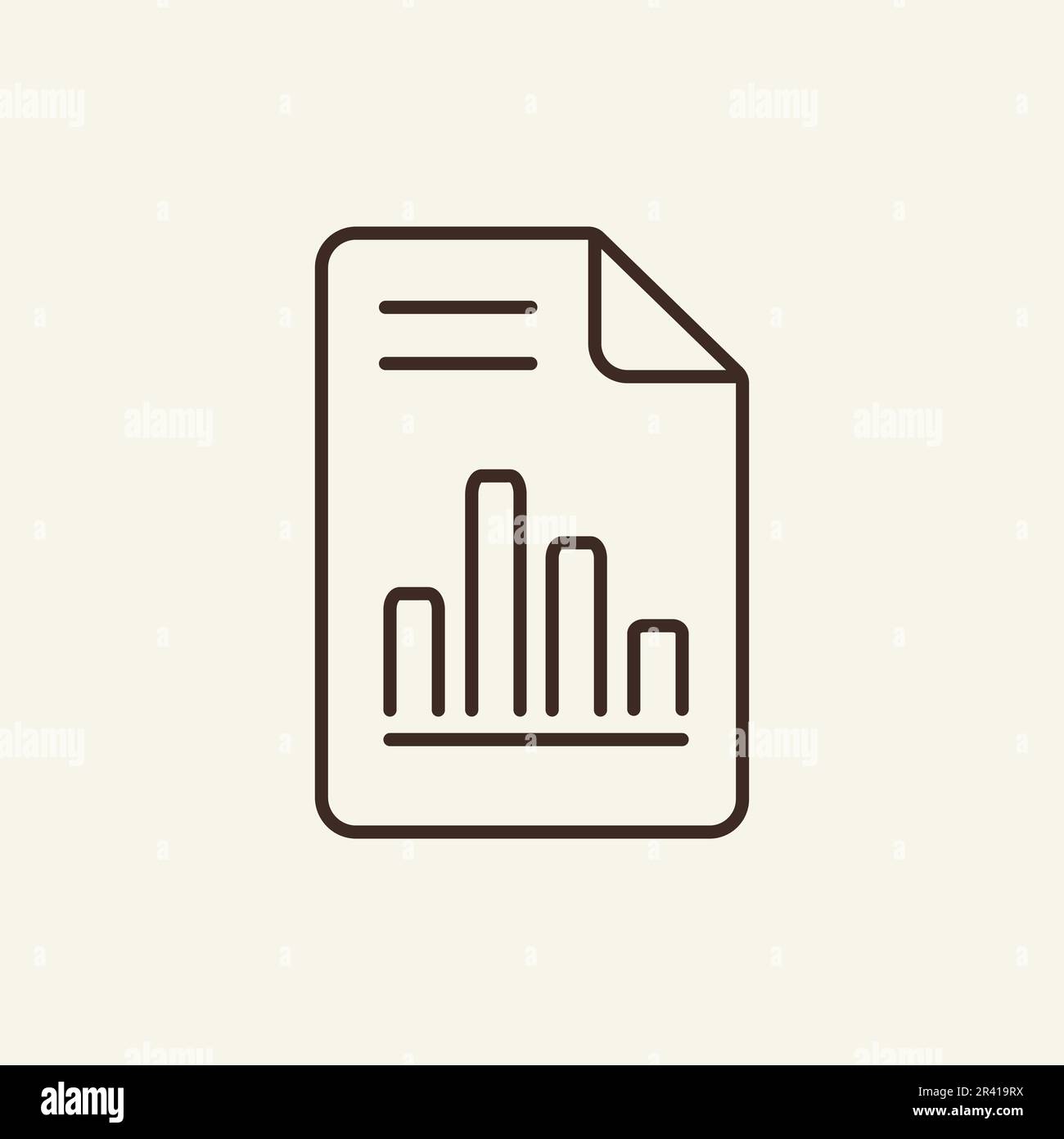 Document diagram linear symbol. Document concept. Vector Stock Vector ...