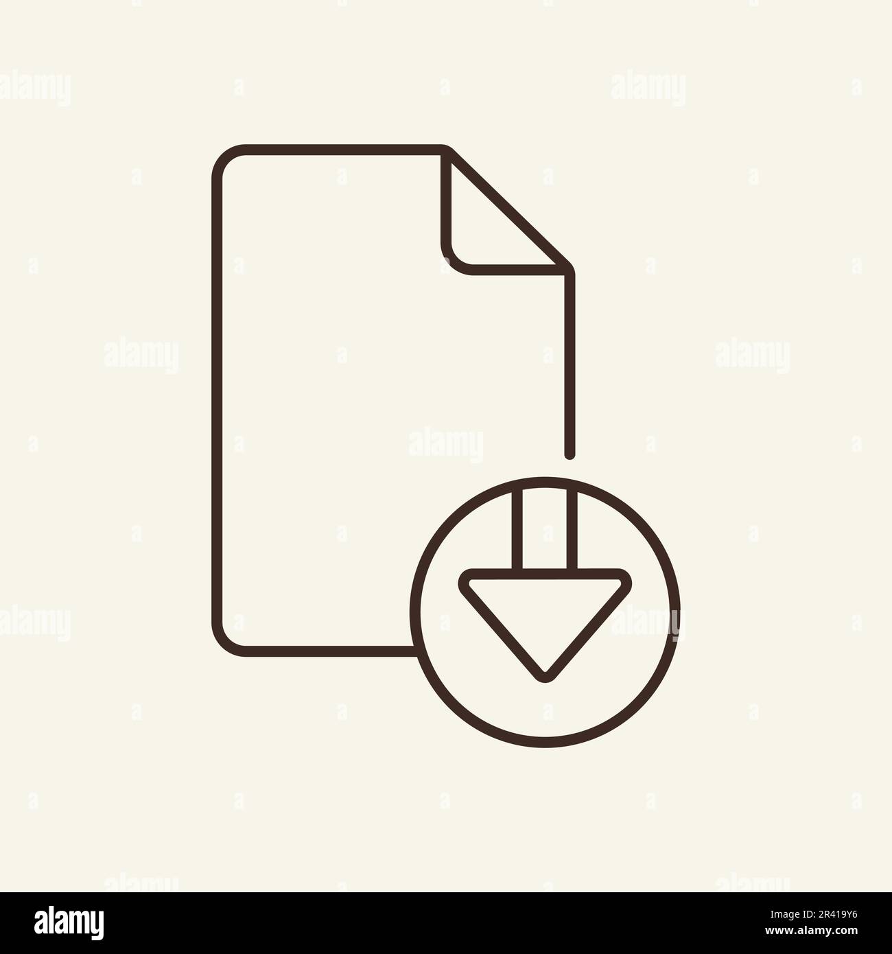 Document downloads linear symbol. Document concept. Vector Stock Vector ...