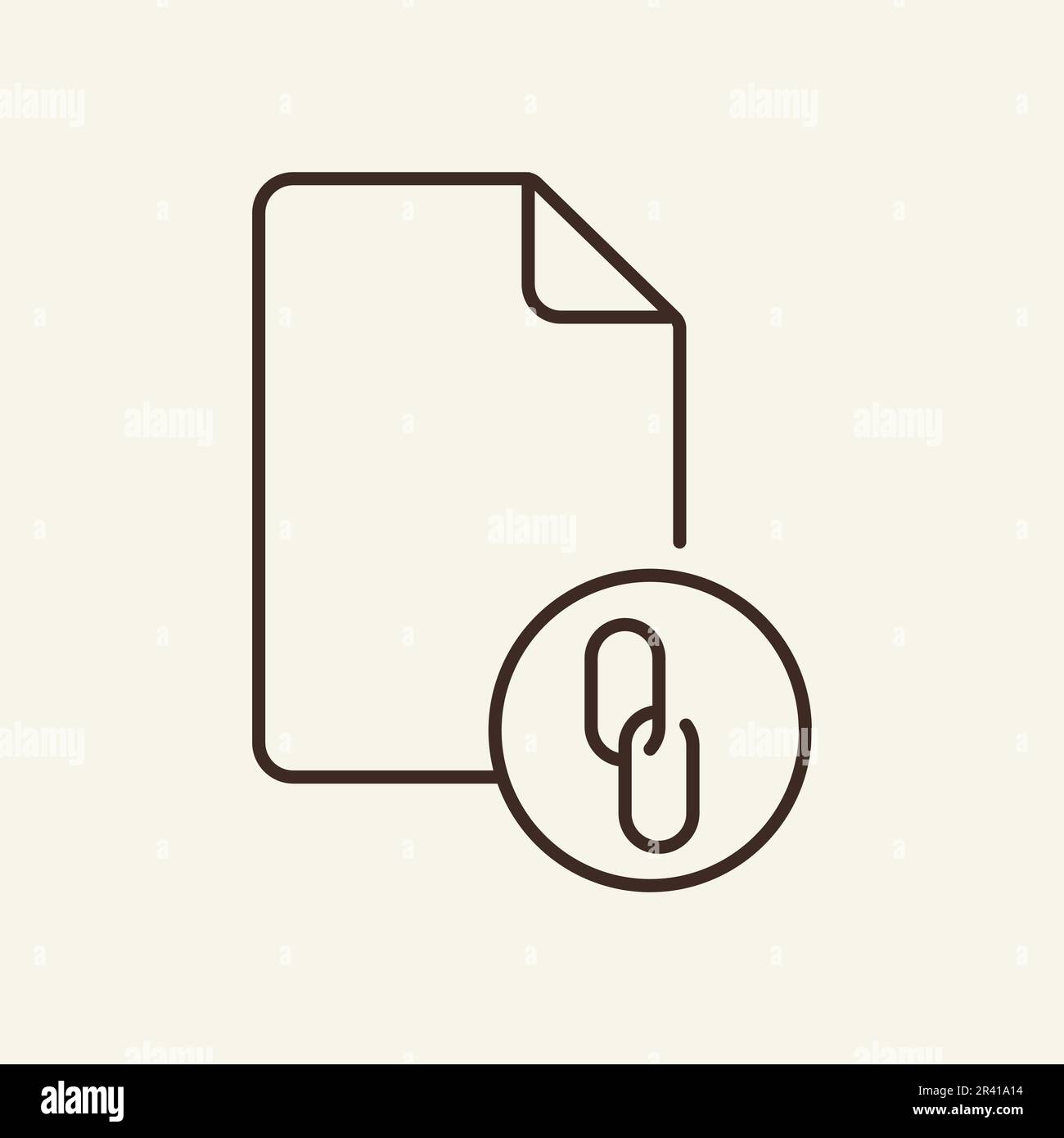 Document link flat template. Document concept. Vector Stock Vector ...
