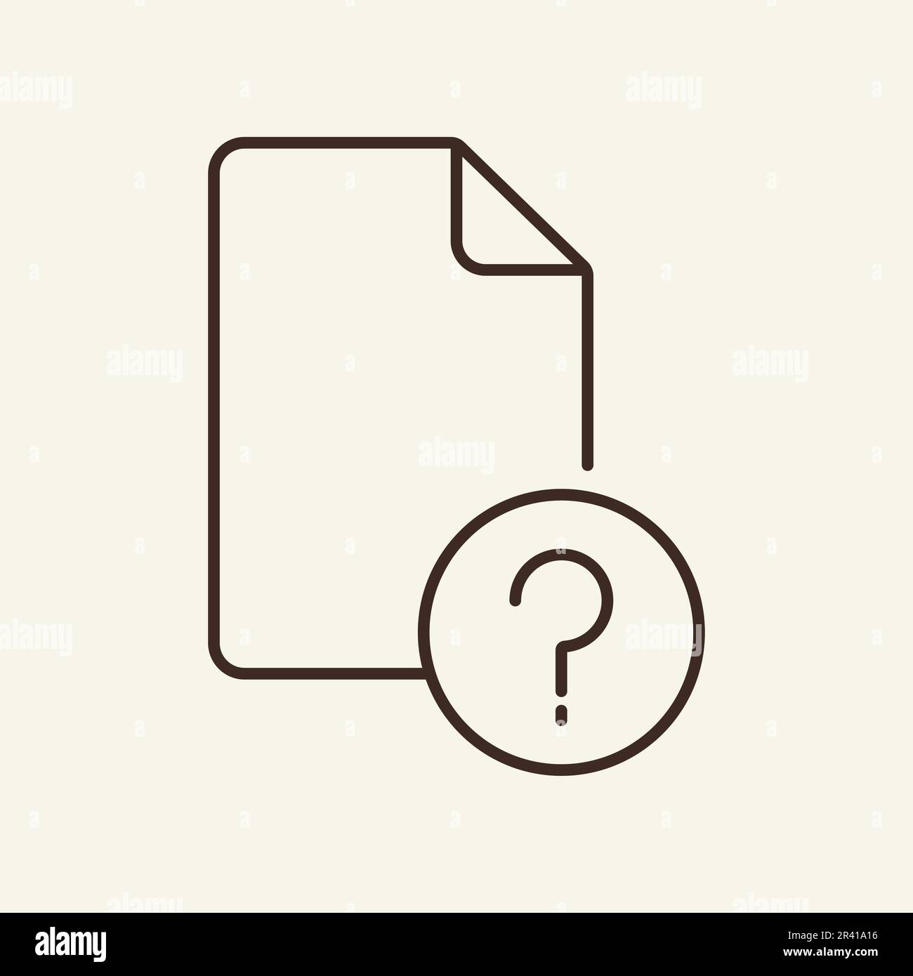 Document question icon element. Document concept. Vector Stock Vector ...