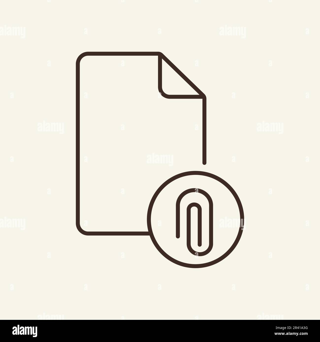 Document attach icon template. Document concept Stock Vector Image ...