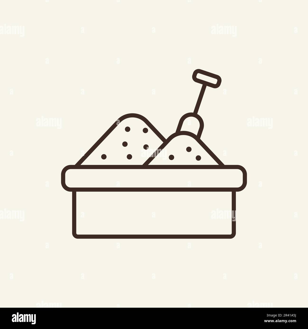 Sandbox icon template. Preschool education concept. Flat vector Stock ...