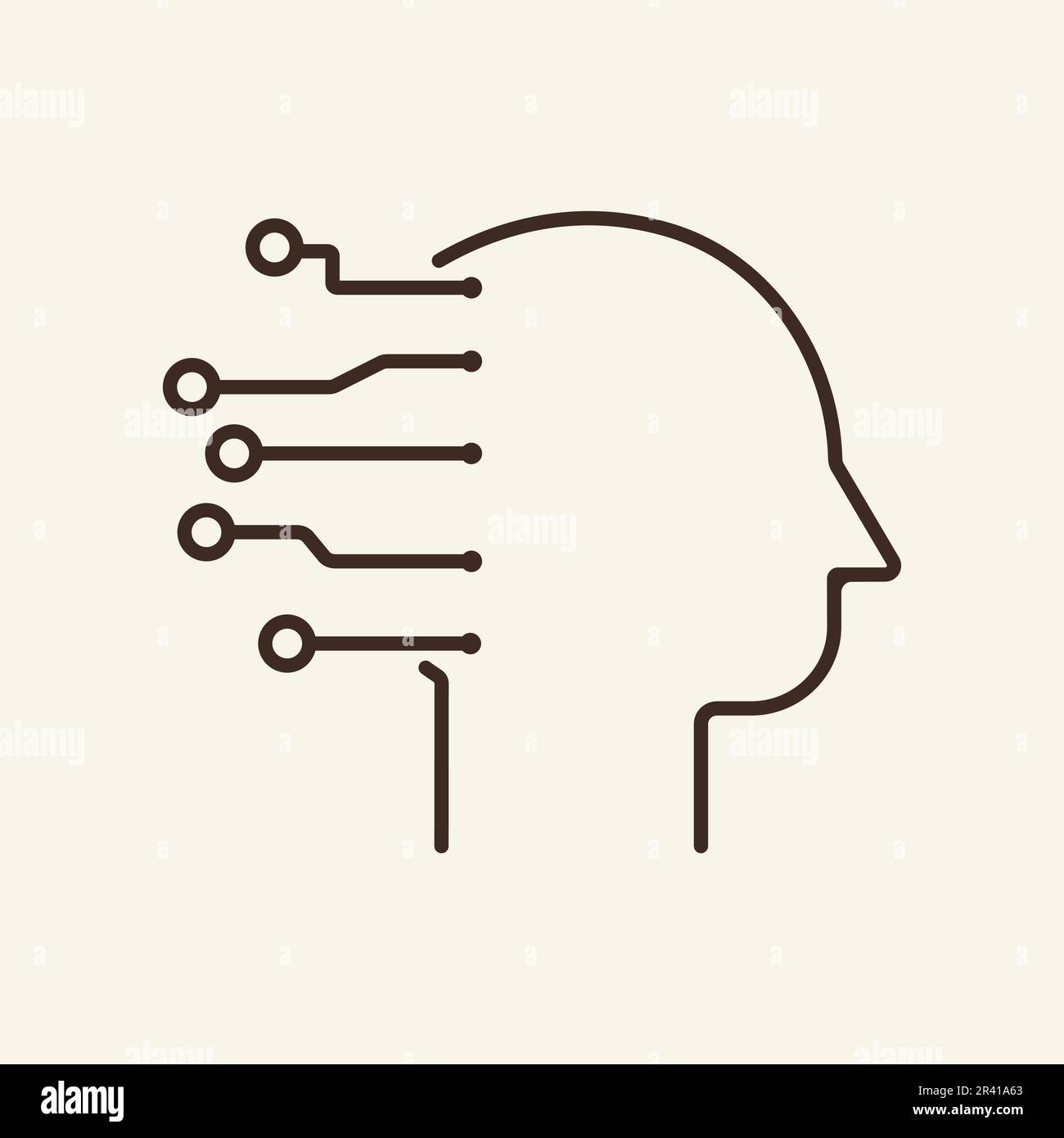 Cyber man thin line hi-res stock photography and images - Alamy