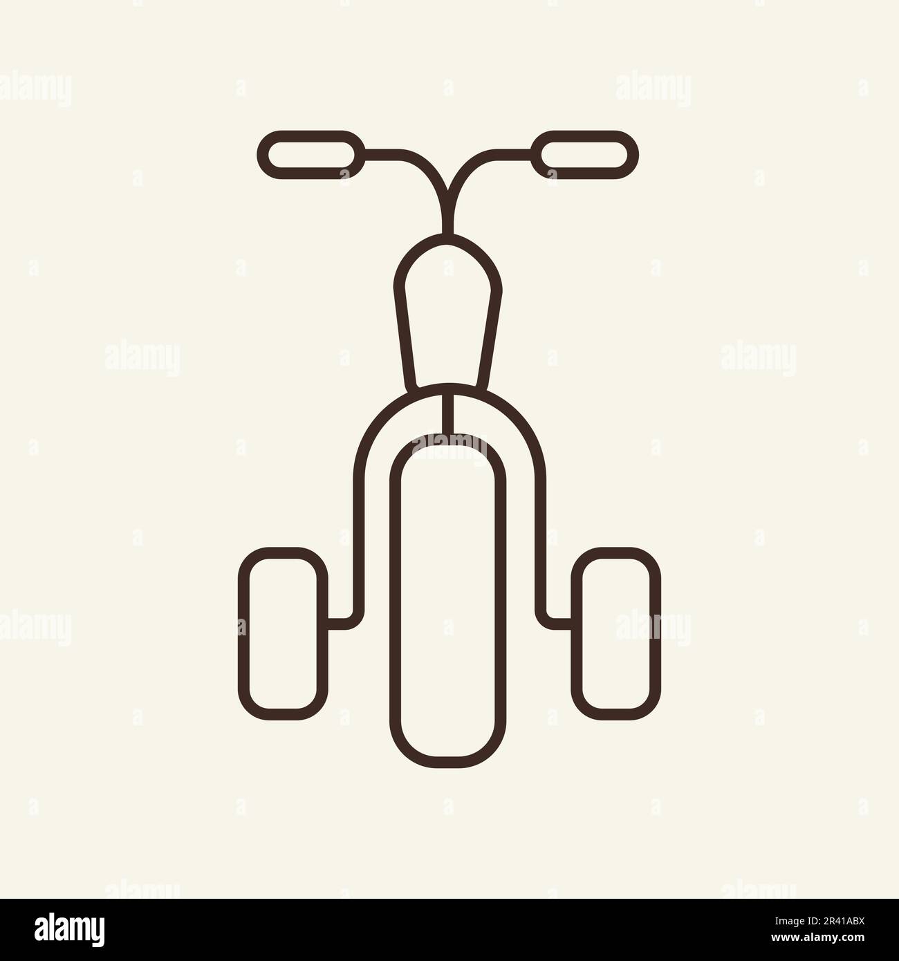 Child bicycle contour. Preschool education concept. Vector Stock Vector ...