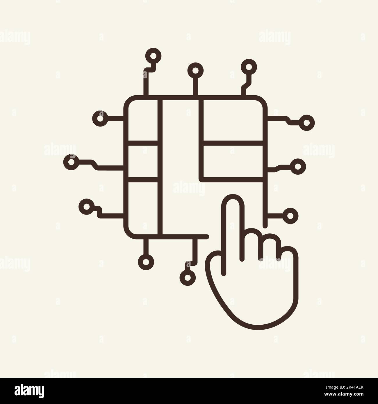 Interaction thin line icon Stock Vector Image & Art - Alamy