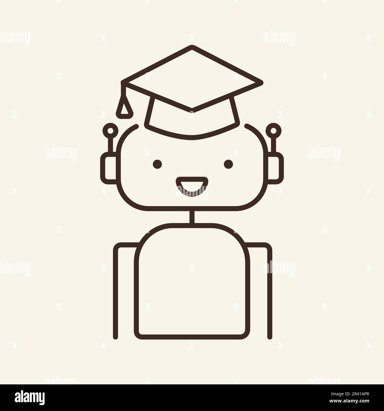 Robot graduation Stock Vector Images - Alamy