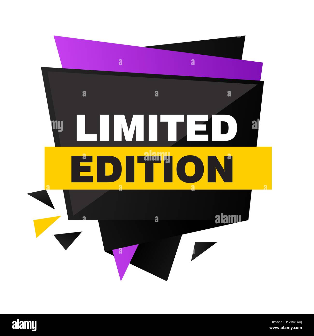 Limited edition colorful poster on white background Stock Vector Image ...