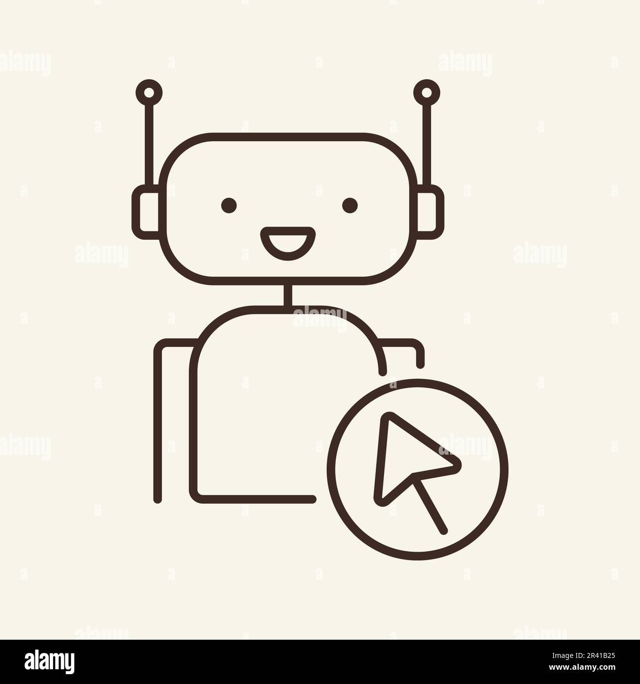 Robotics linear icon concept Stock Vector Images - Alamy