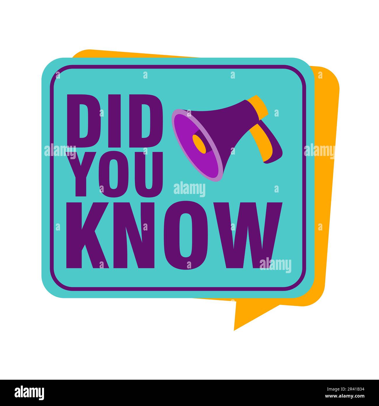 Did you know text and megaphone Stock Vector Image & Art - Alamy