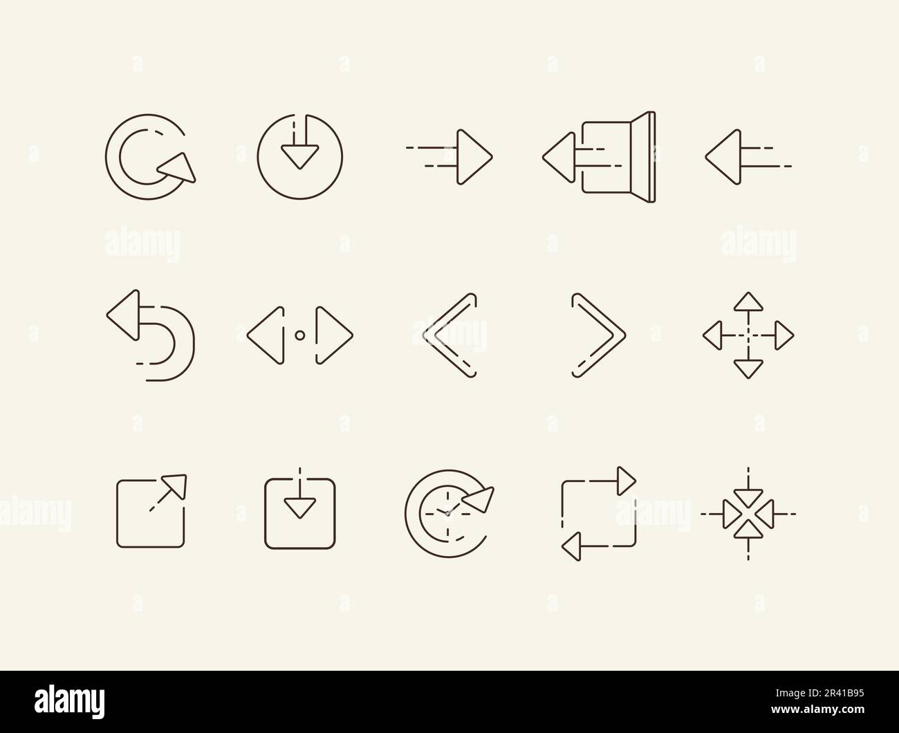 Set of vector arrow signs. Arrow concept. Line icon Stock Vector Image ...