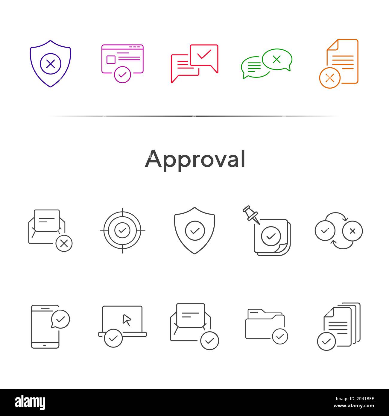 Approval form icons Cut Out Stock Images & Pictures - Alamy
