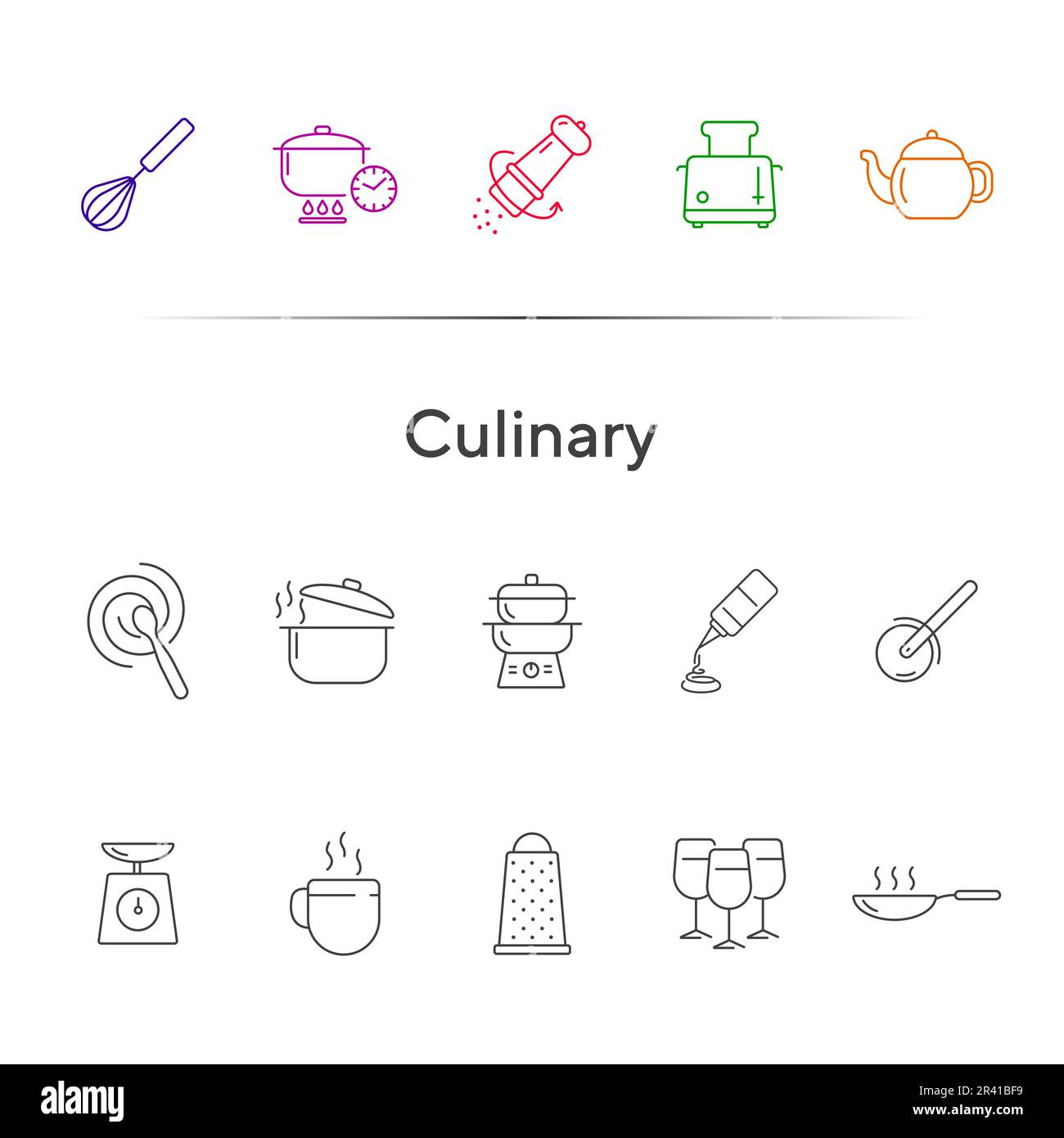 Culinary line icons Stock Vector Image & Art - Alamy