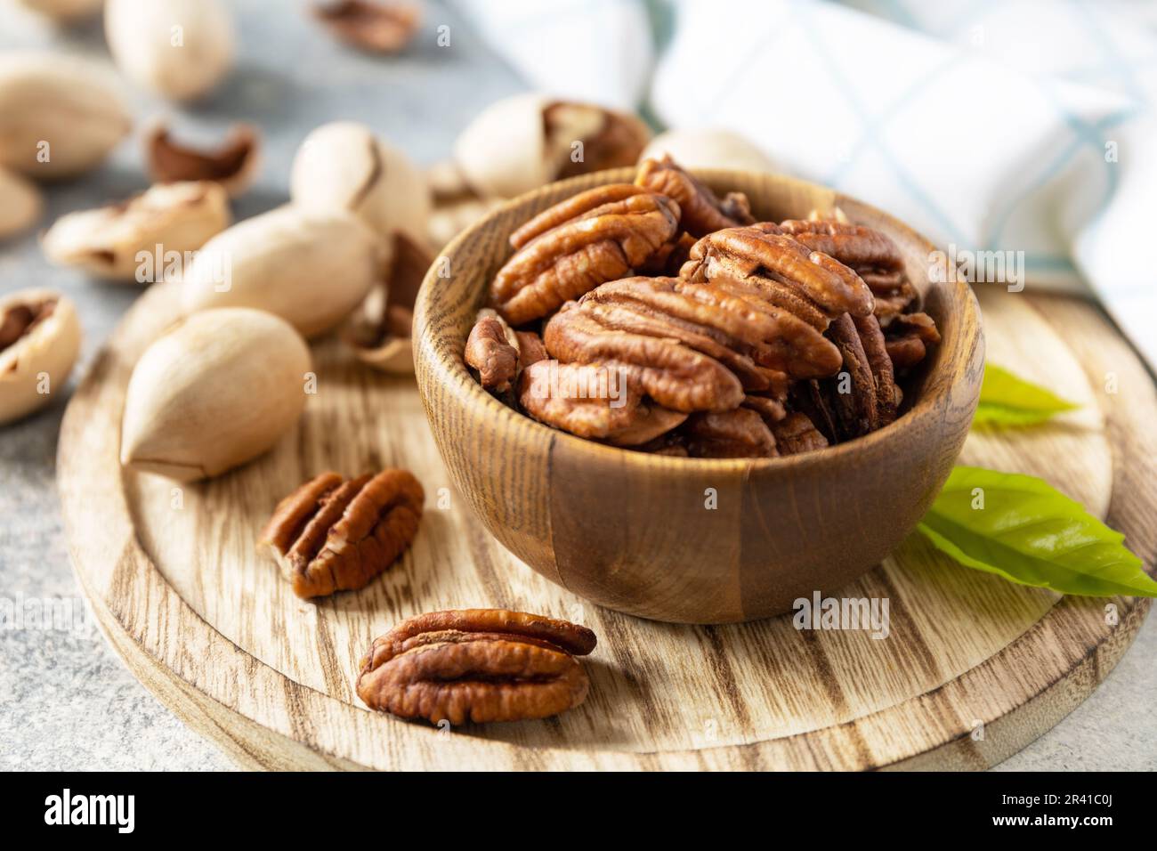 Nuts and seeds, healthy fats, various trace elements and vitamins. Bowl ...