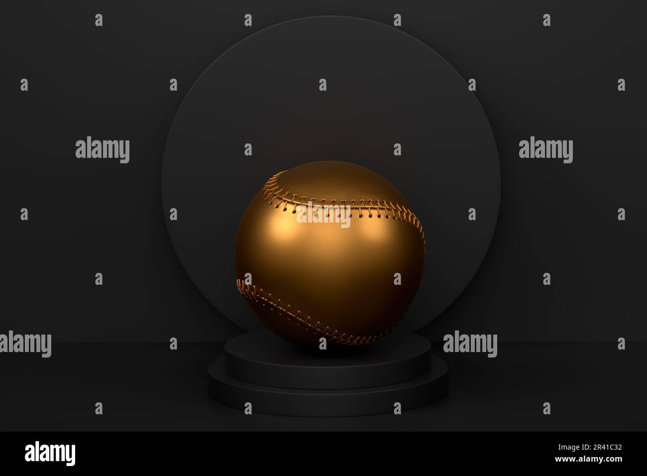 Football ball on cylinder podium with steps on monochrome background ...
